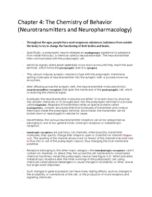 Chapter 1 - an introduction to brain and behavior - textbook part 1 The ...