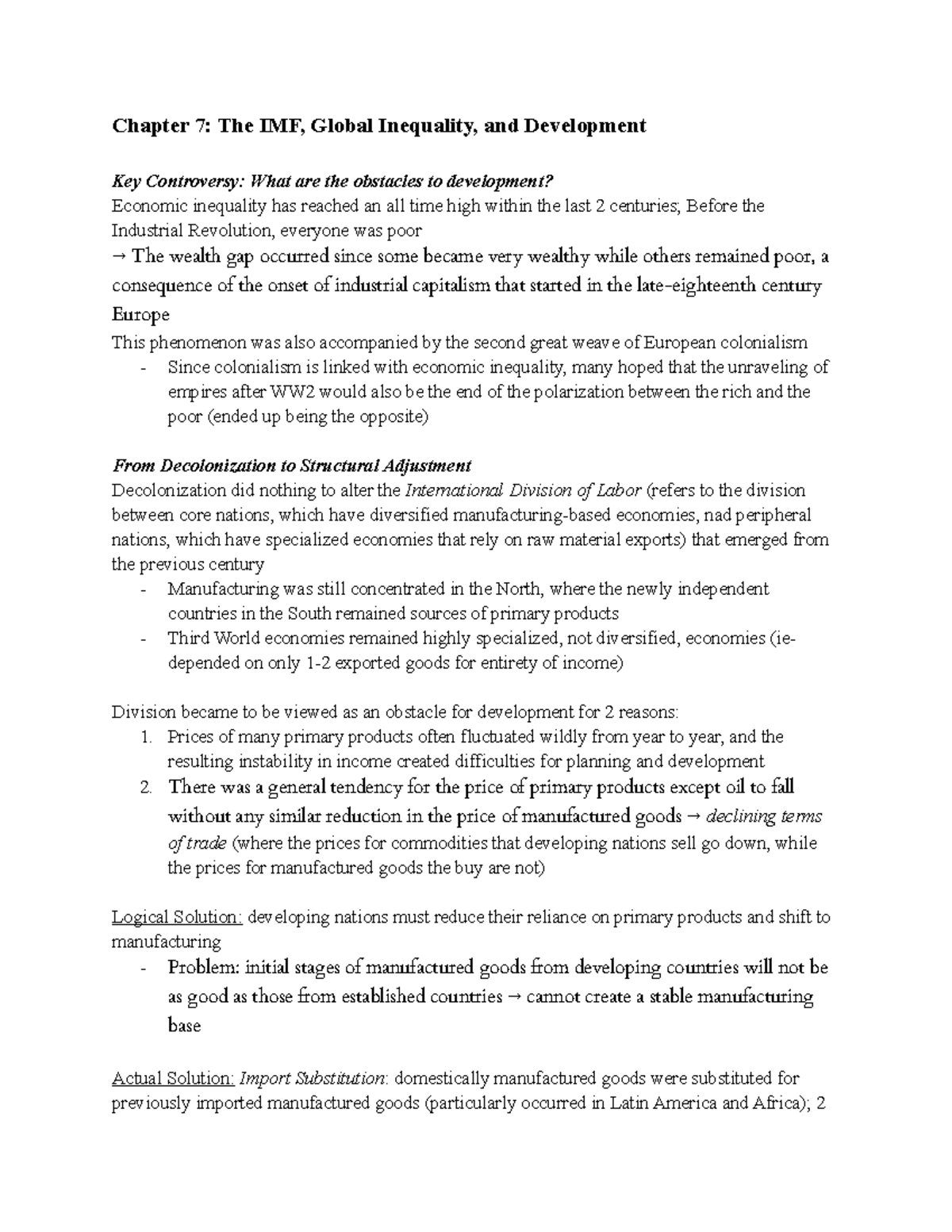 IR CH 7 - Summary International Relations: Perspectives, Controversies ...