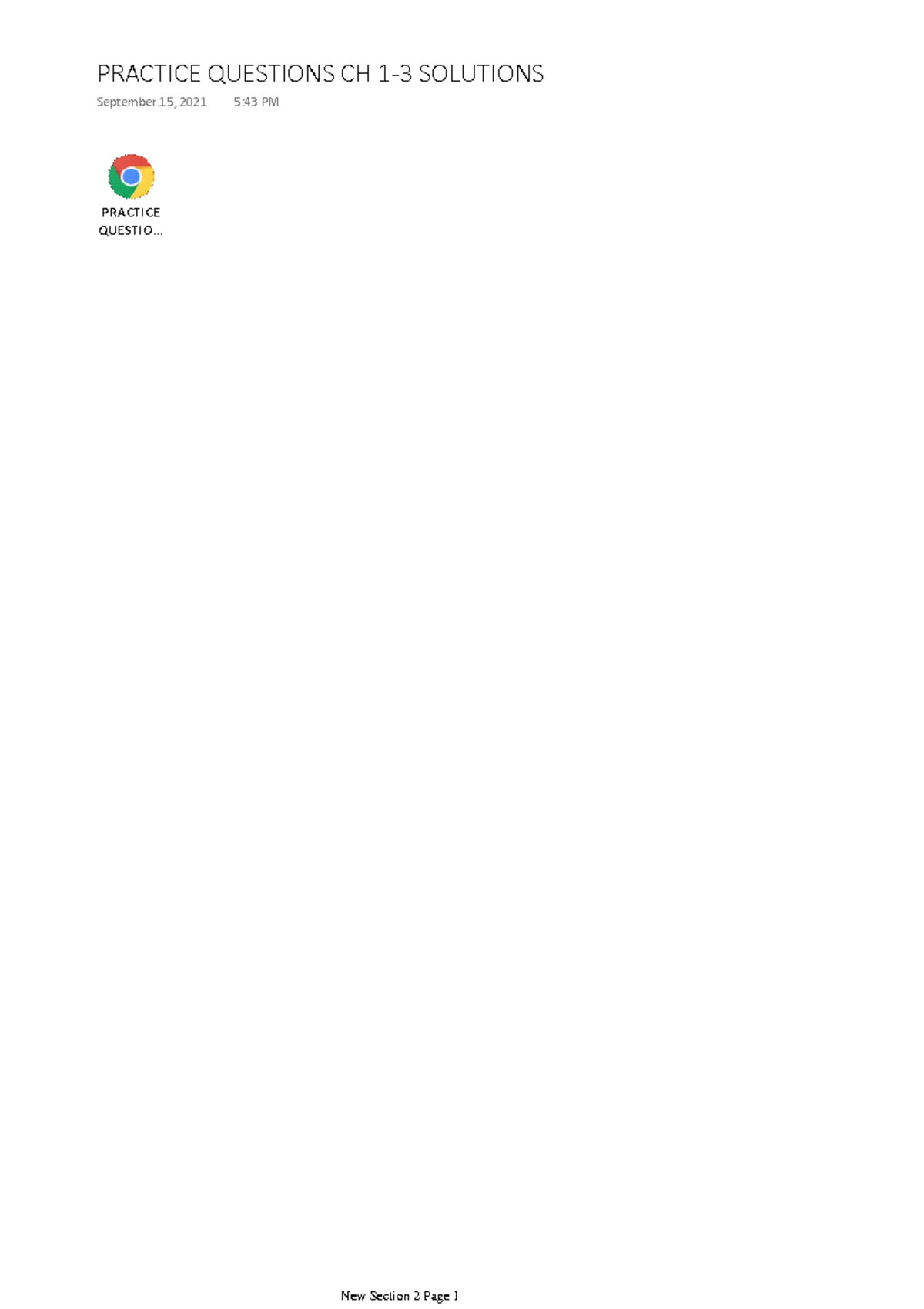 Practice Questions CH 1-3 Solutions - Econ 1B03 - PRACTICE QUESTIO ...