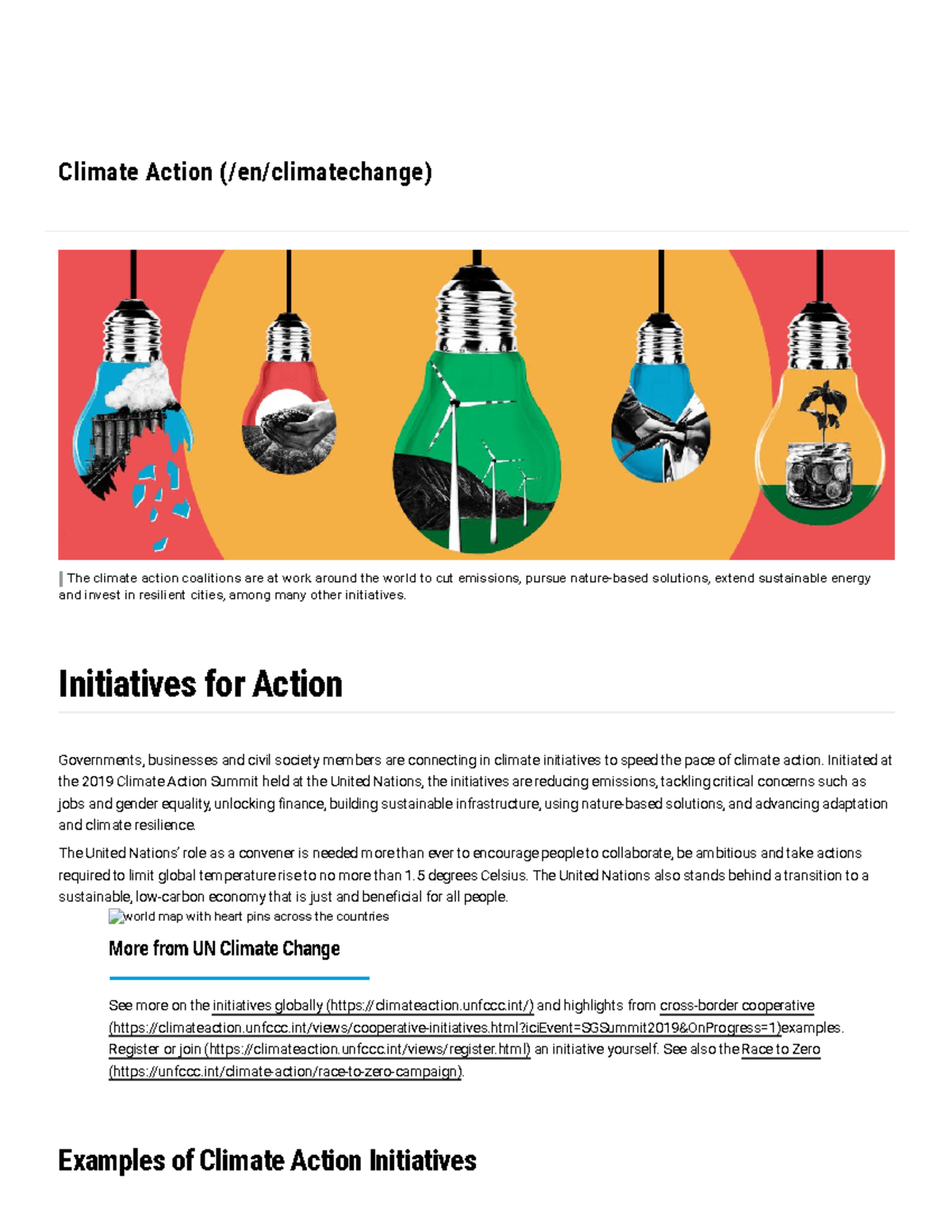 Climate Action Initiatives United Nations - Climate Action (/en ...