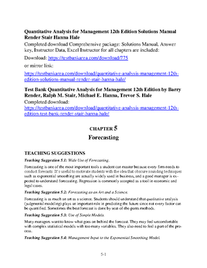 Introduction to Quantitative Analysis - Chapter 1 To accompany ...