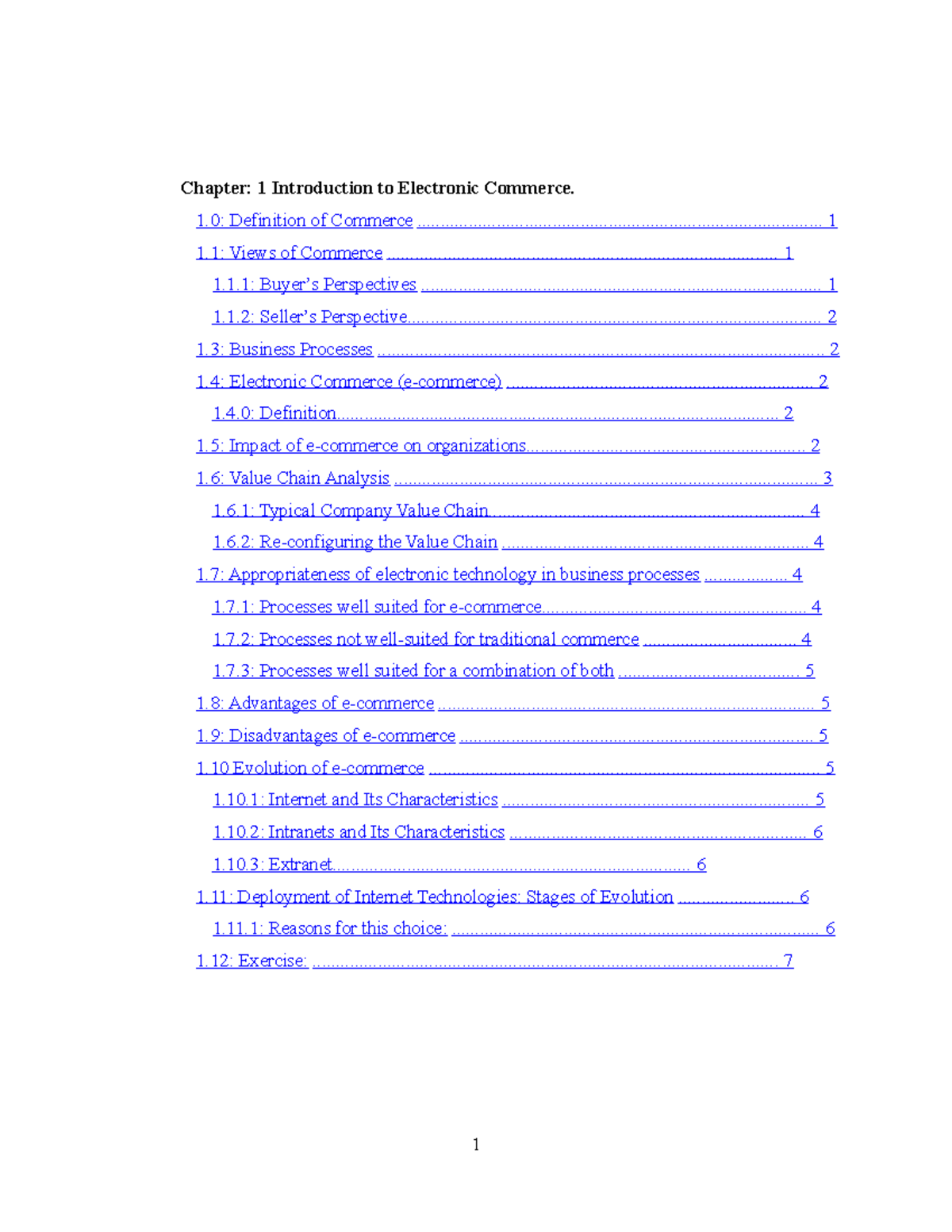 E Commerce Notes revised - Chapter: 1 Introduction to Electronic ...