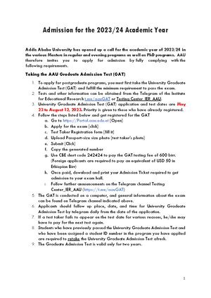 GAT Exam Model - Best practice - General Instructions: There are total ...