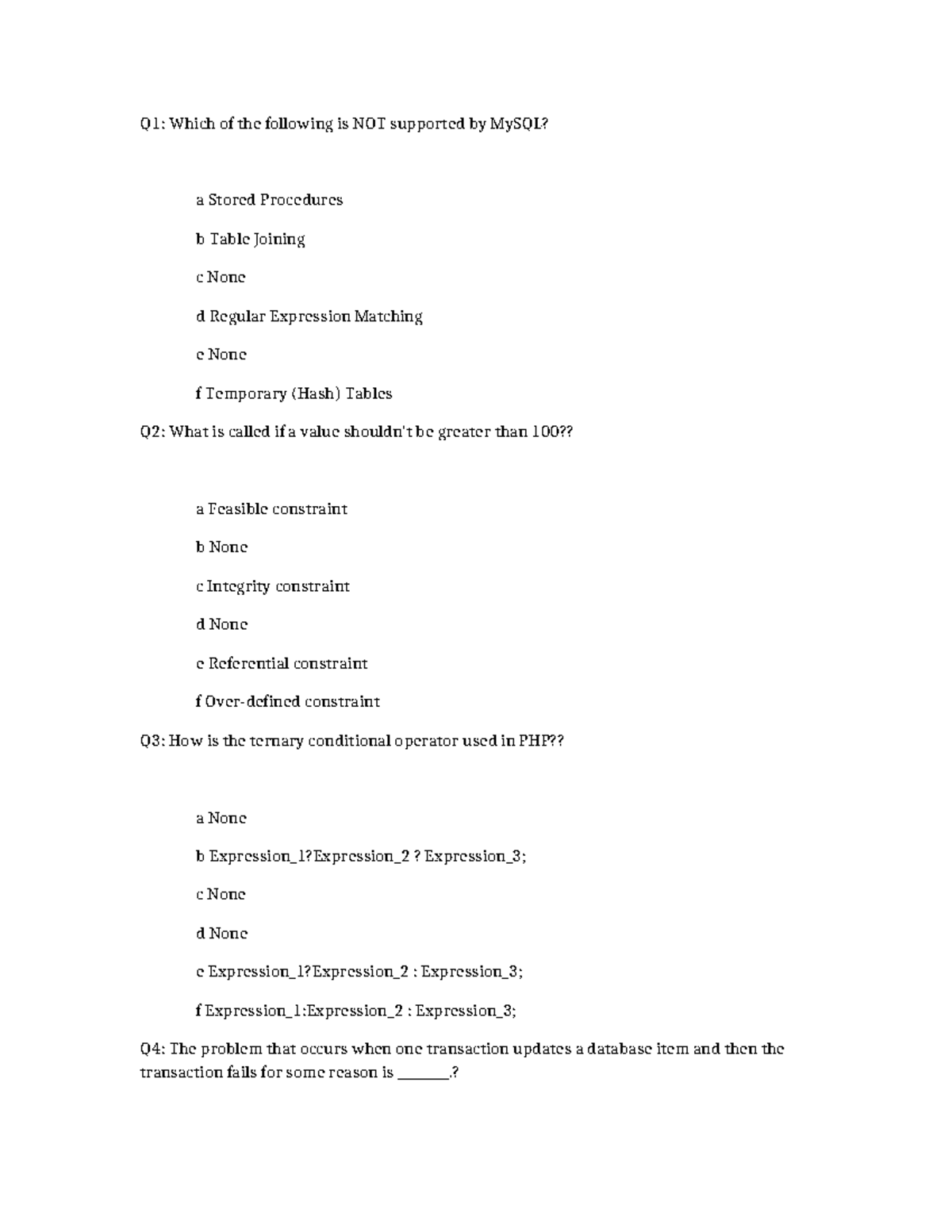 3 Chapter for XJVY - Q1: Which of the following is NOT supported by ...