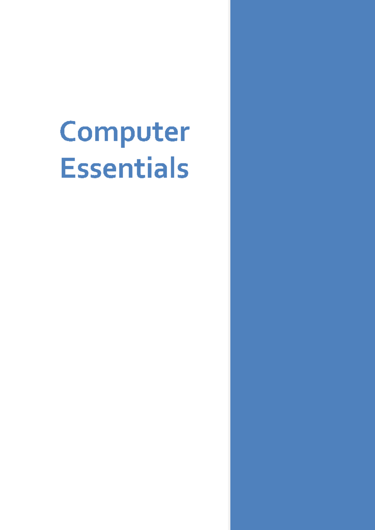 Computer Essentials English Sample Lesson - Training for ICDL Before ...