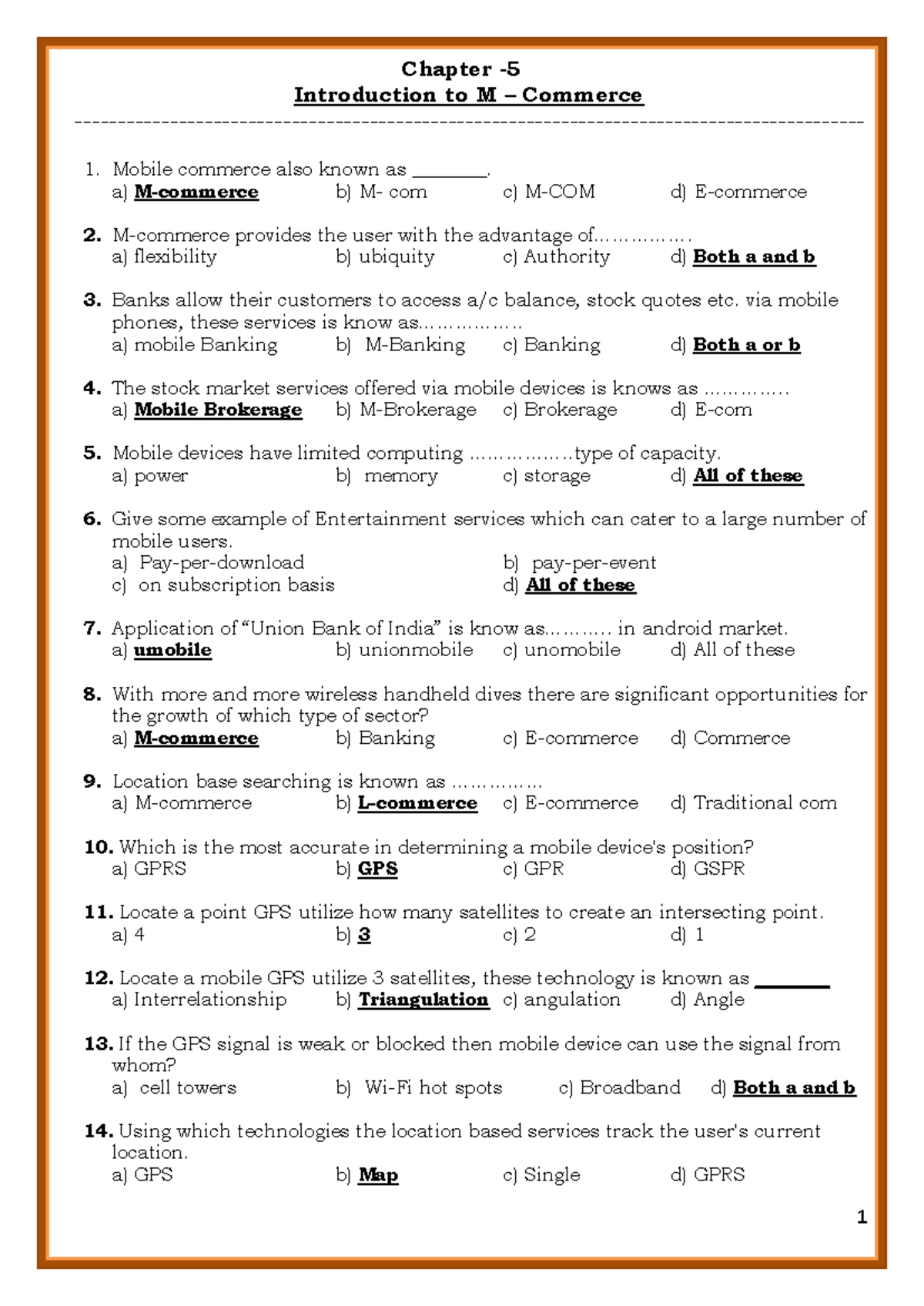 Std12e-ch5 - bca - Chapter - Introduction to M – Commerce - Mobile commerce also known as ...
