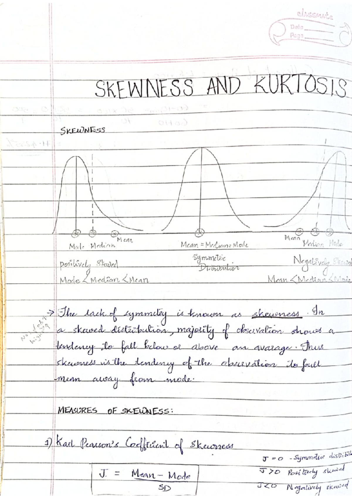 Module 5 skewness and kurtosis - Bsc psychology - Studocu