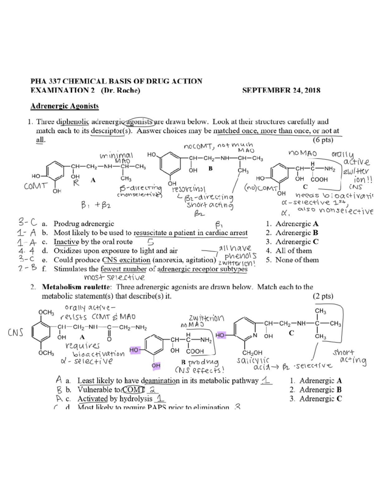 Exam 2 practice - PHA 337 - Studocu