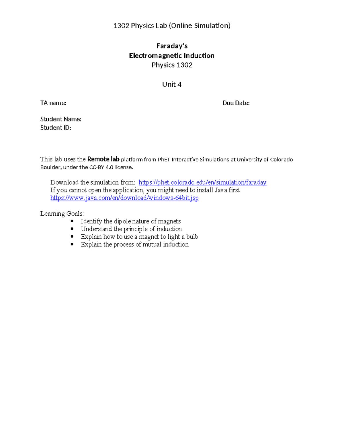 06-EM Induction Online - Faraday’s Electromagnetic Induction Physics ...