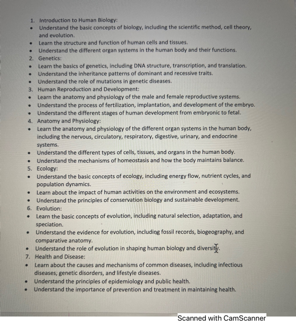 Ap Bio - Study course materials. Main topics covered and highlighted ...