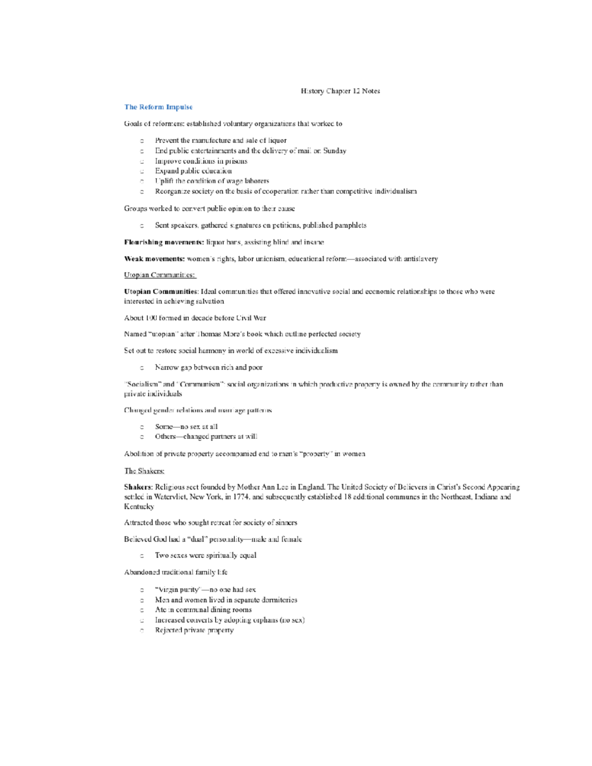 Chapter 12 notes - HIST 0017A - Studocu