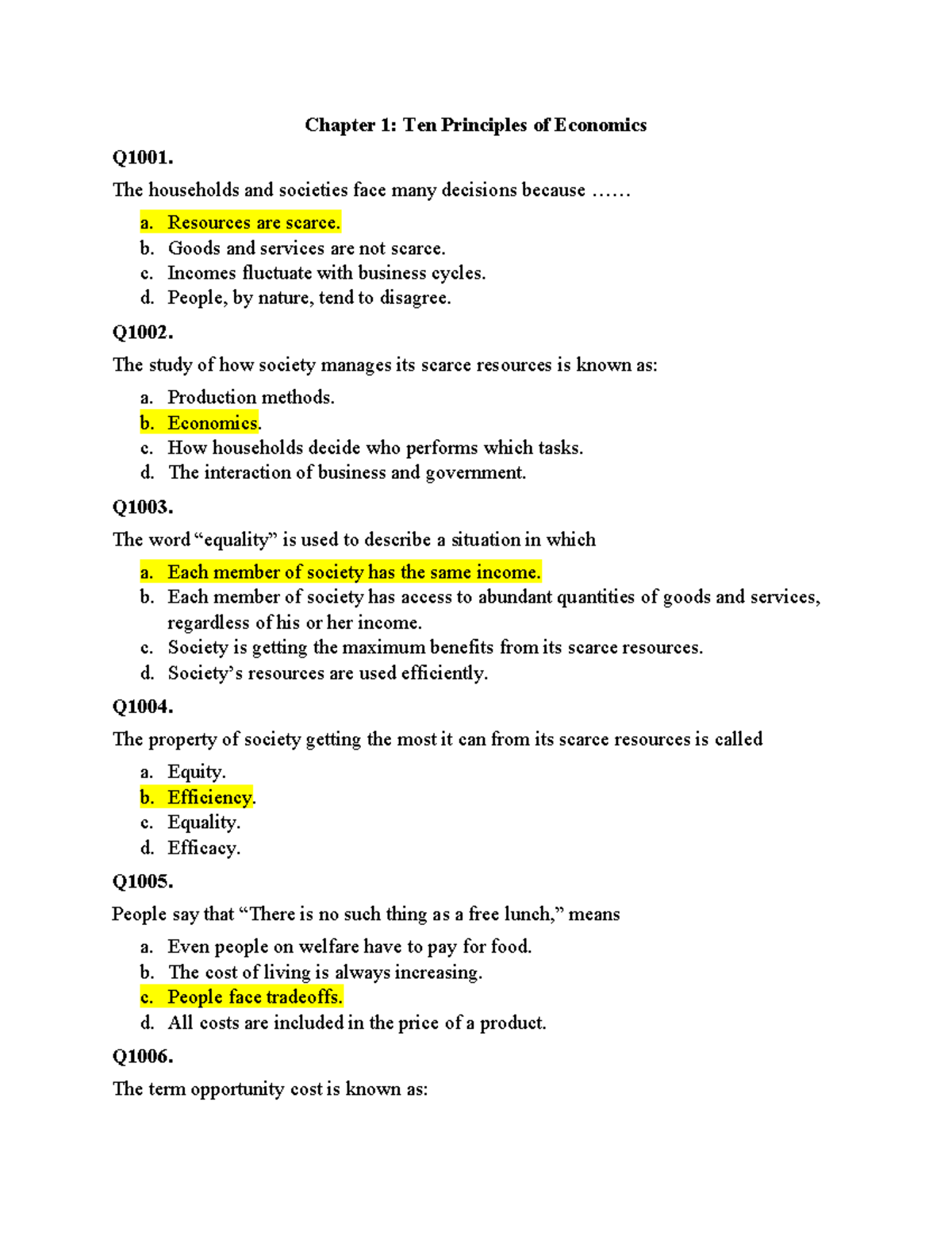 Psueco 151 ( chapter 1- 8) - Chapter 1: Ten Principles of Economics ...