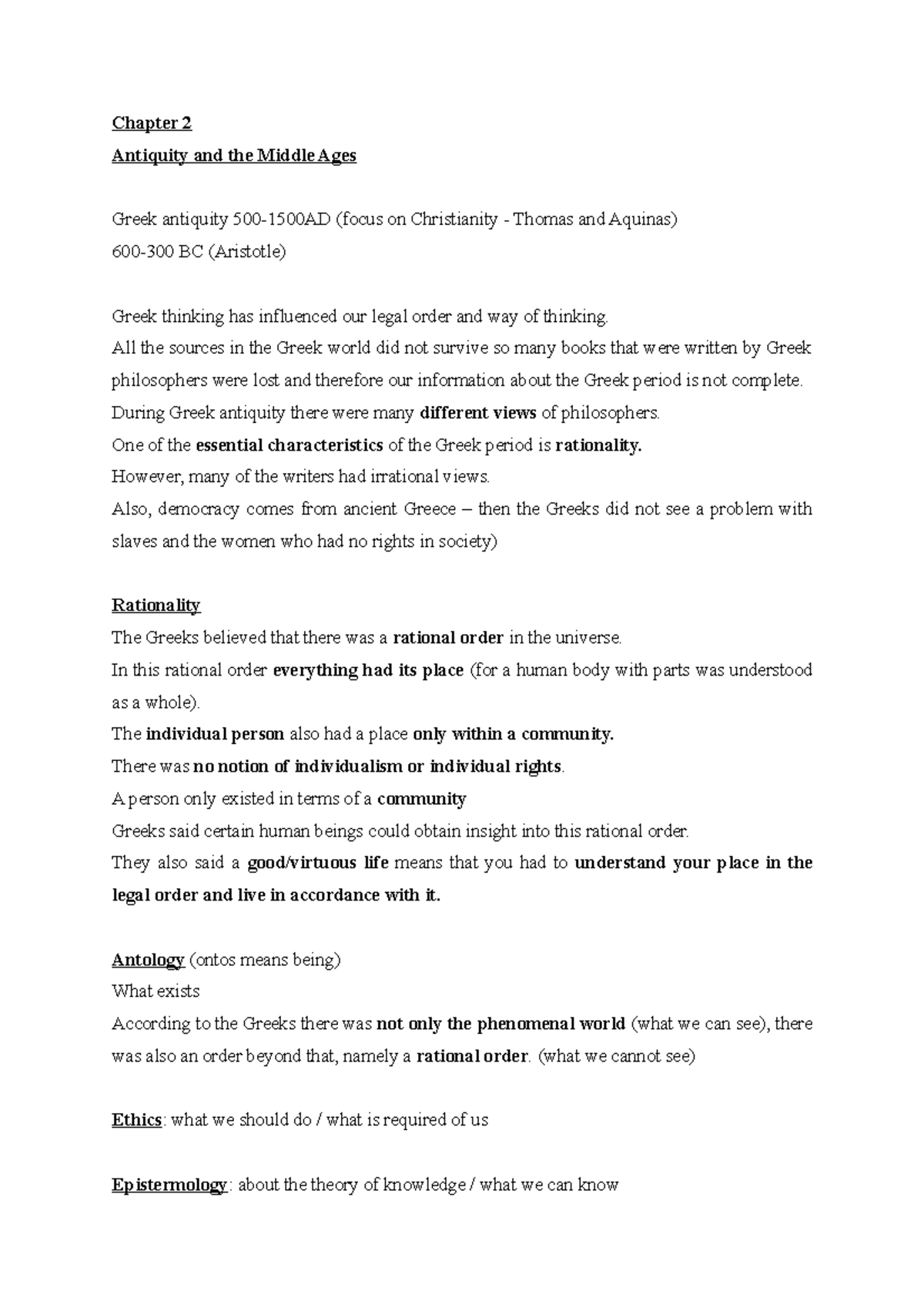 Jurisprudence-Chapter 2 The Antiquity and the Middle Ages - Chapter 2 ...