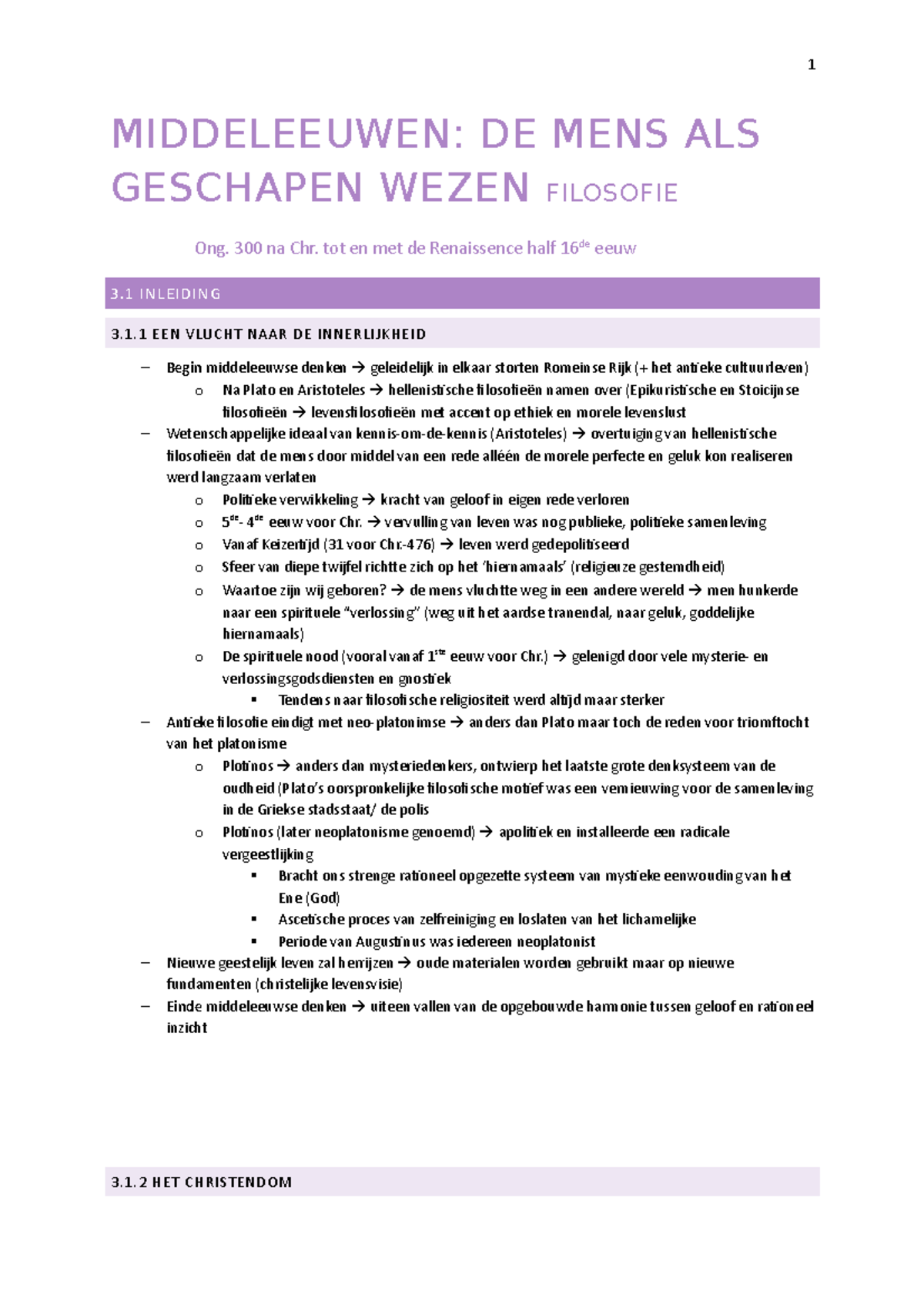 Middeleeuwen - Filosofie en Ethiek (Augustinus & Thomas Van Aquino ...