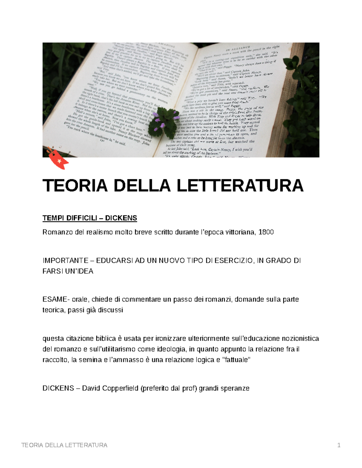 Teoria Della Letteratura - TEORIA DELLA LETTERATURA TEMPI DIFFICILI ...