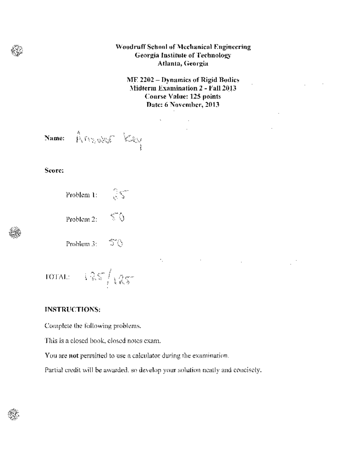 Midterm+Exam+2+Solutions - ME 2202 - Studocu