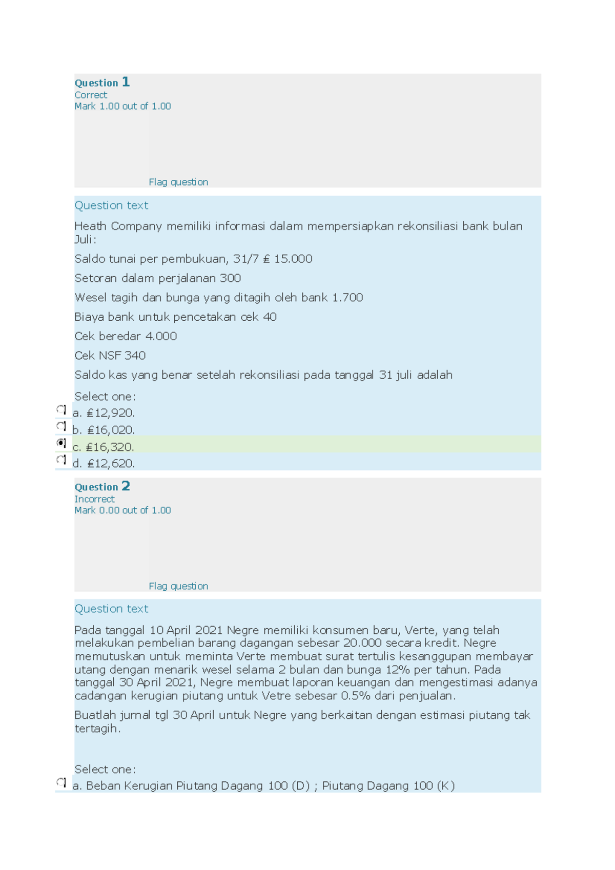 Review Kuis AKM1 2 - yes - Accounting - Unika - Studocu