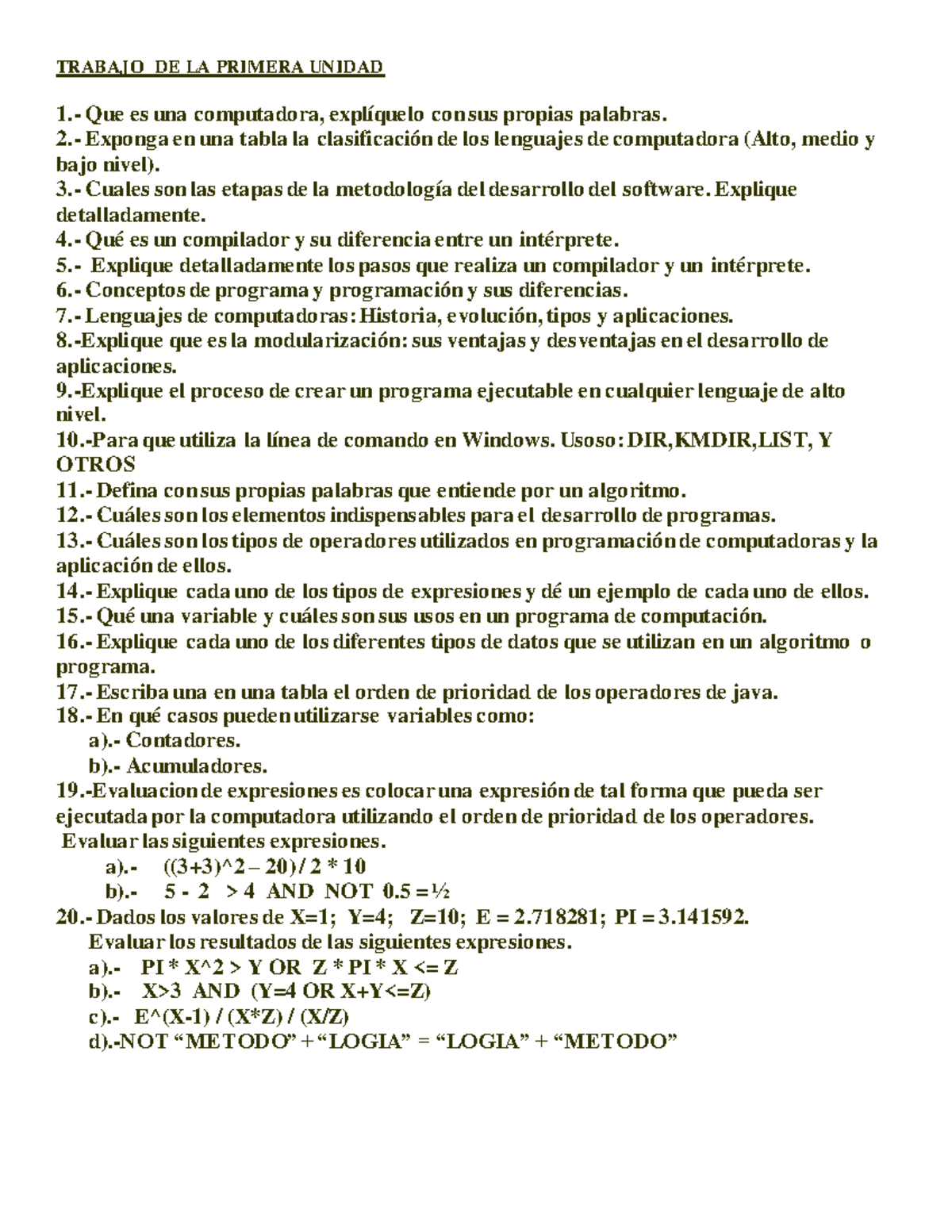 Trabajo de la primera unidad DE Fundamentos - TRABAJO DE LA PRIMERA ...