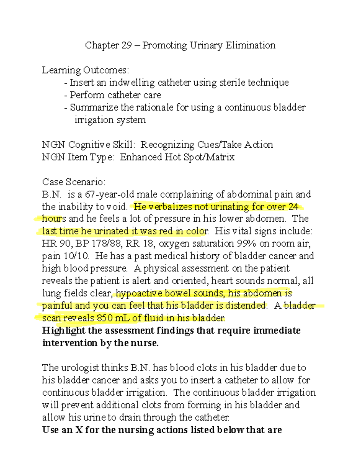 Promoting urinary elimination chapter 29 - Chapter 29 – Promoting ...