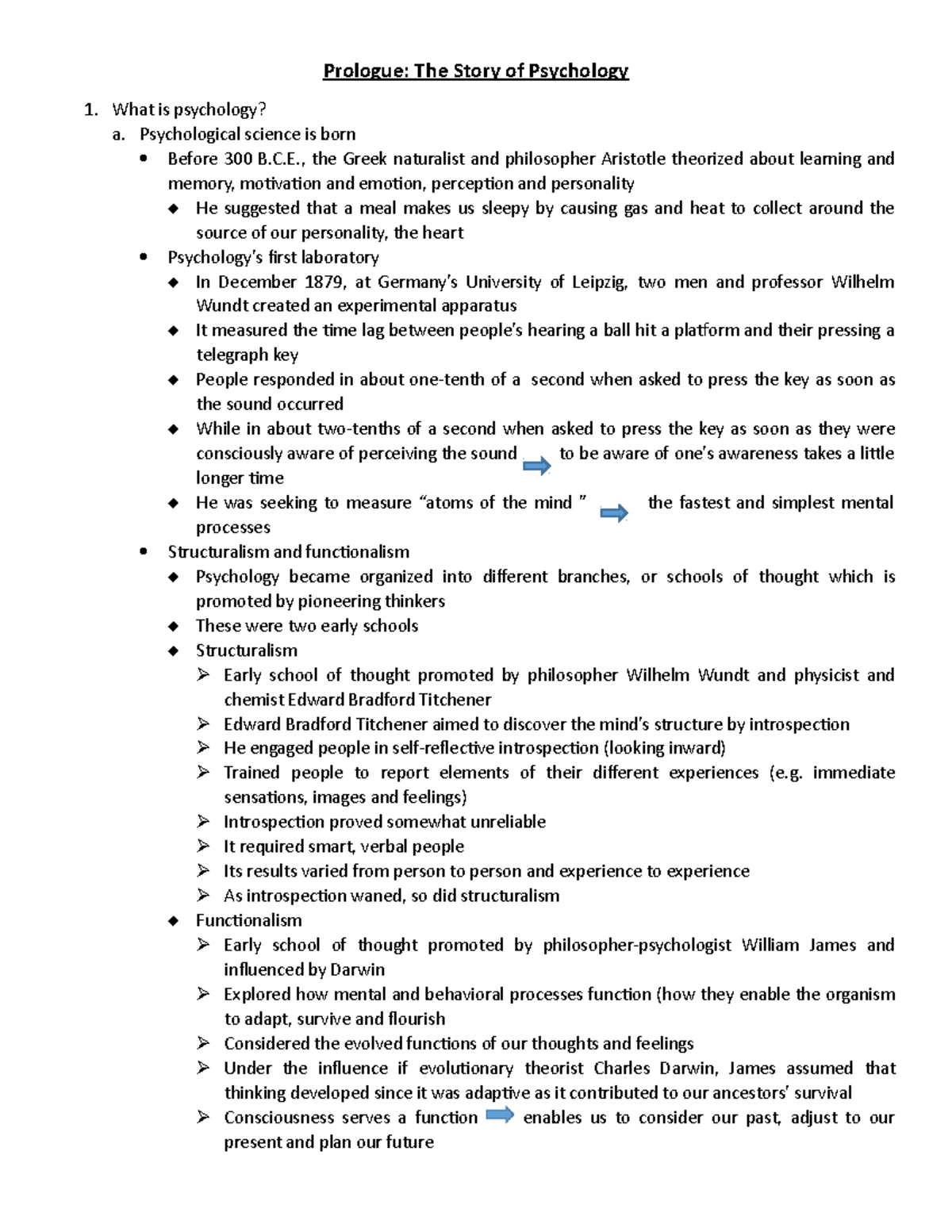 Prologue-The Story of Psychology - Prologue: The Story of Psychology 1 ...