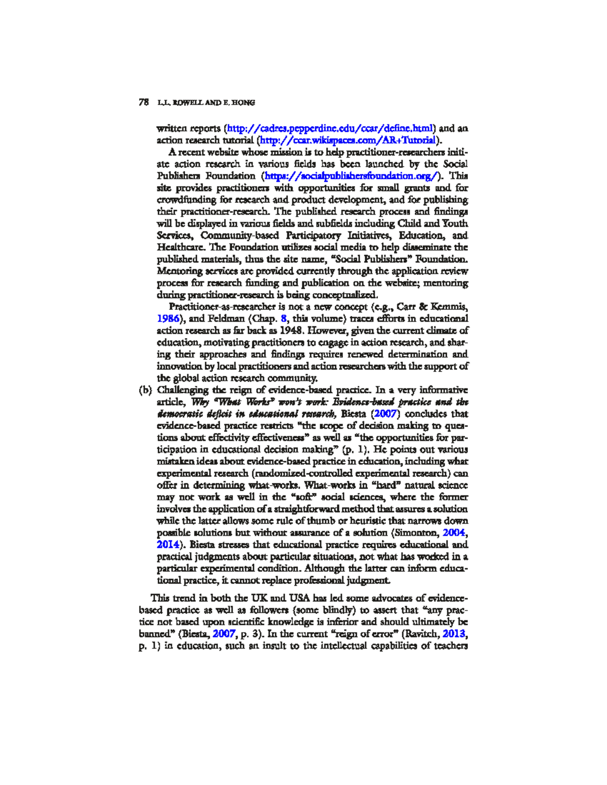 Informal Action Research The Nature and Contribution of Everyday ...