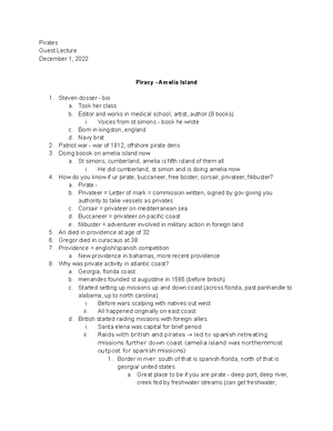 Pirates final exam notes - proquest/docview/1900171599? - Studocu