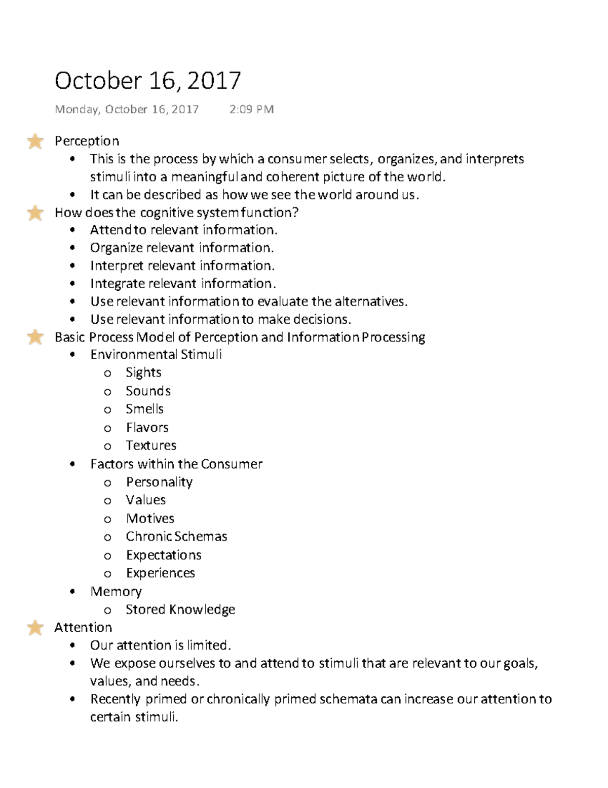 Marketing 407 Monday - Lecture notes 33 - October 16, 2017 Monday ...