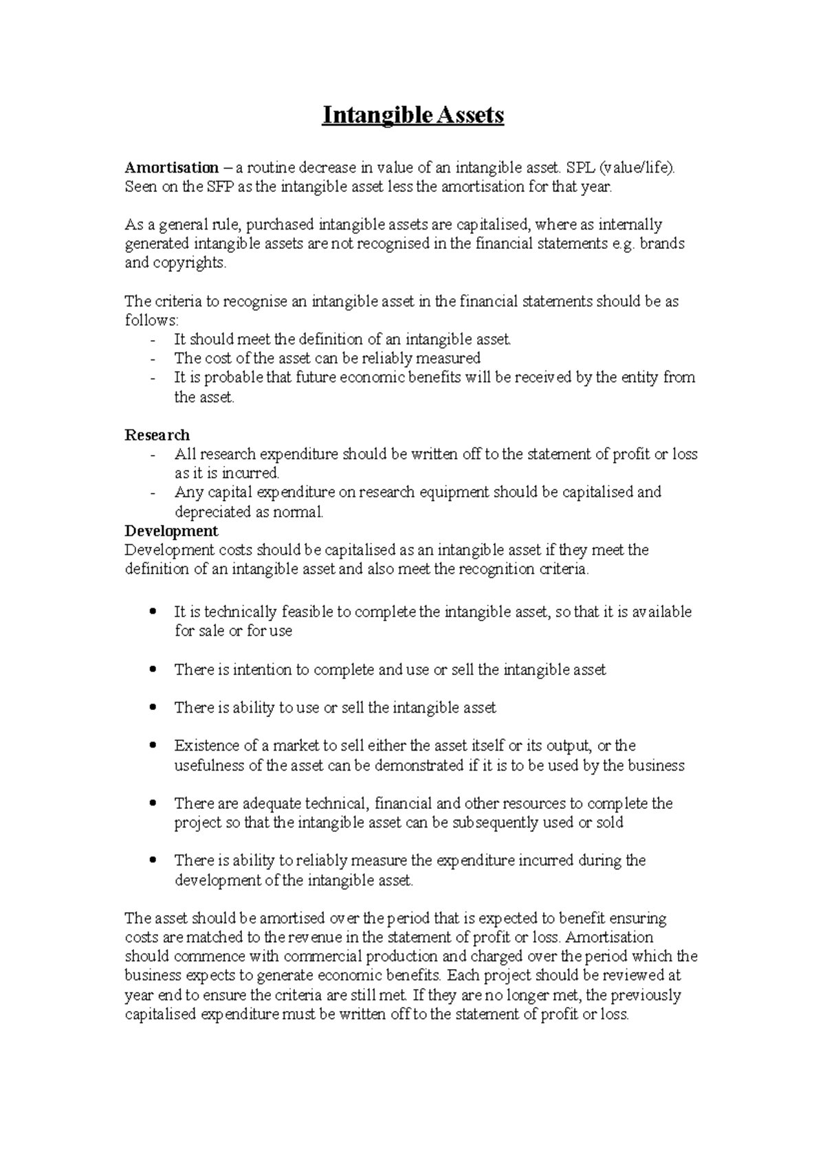Intangible Assets - Intangible Assets Amortisation – a routine decrease ...