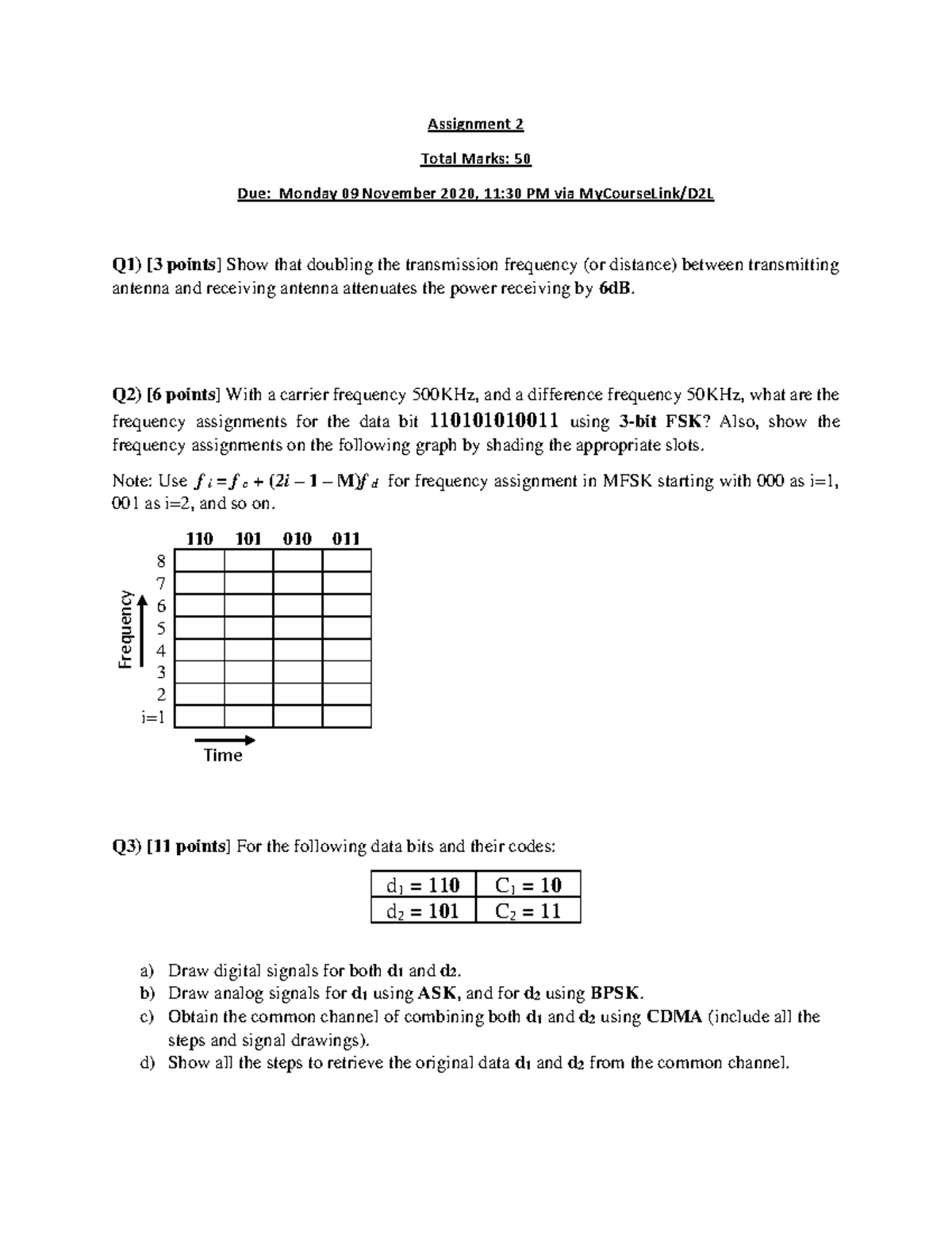 Assignment 02 - wireless communication 2 - Warning: TT: undefined function: 32 Assignment 2 ...