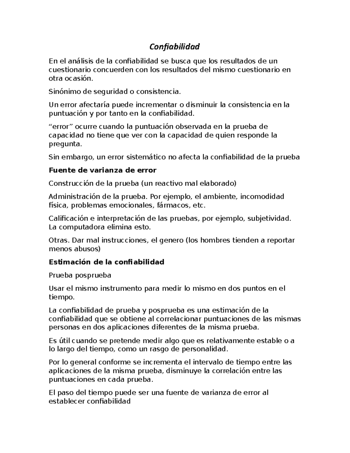 Confiabilidad - Sinónimo de seguridad o consistencia. Un error ...
