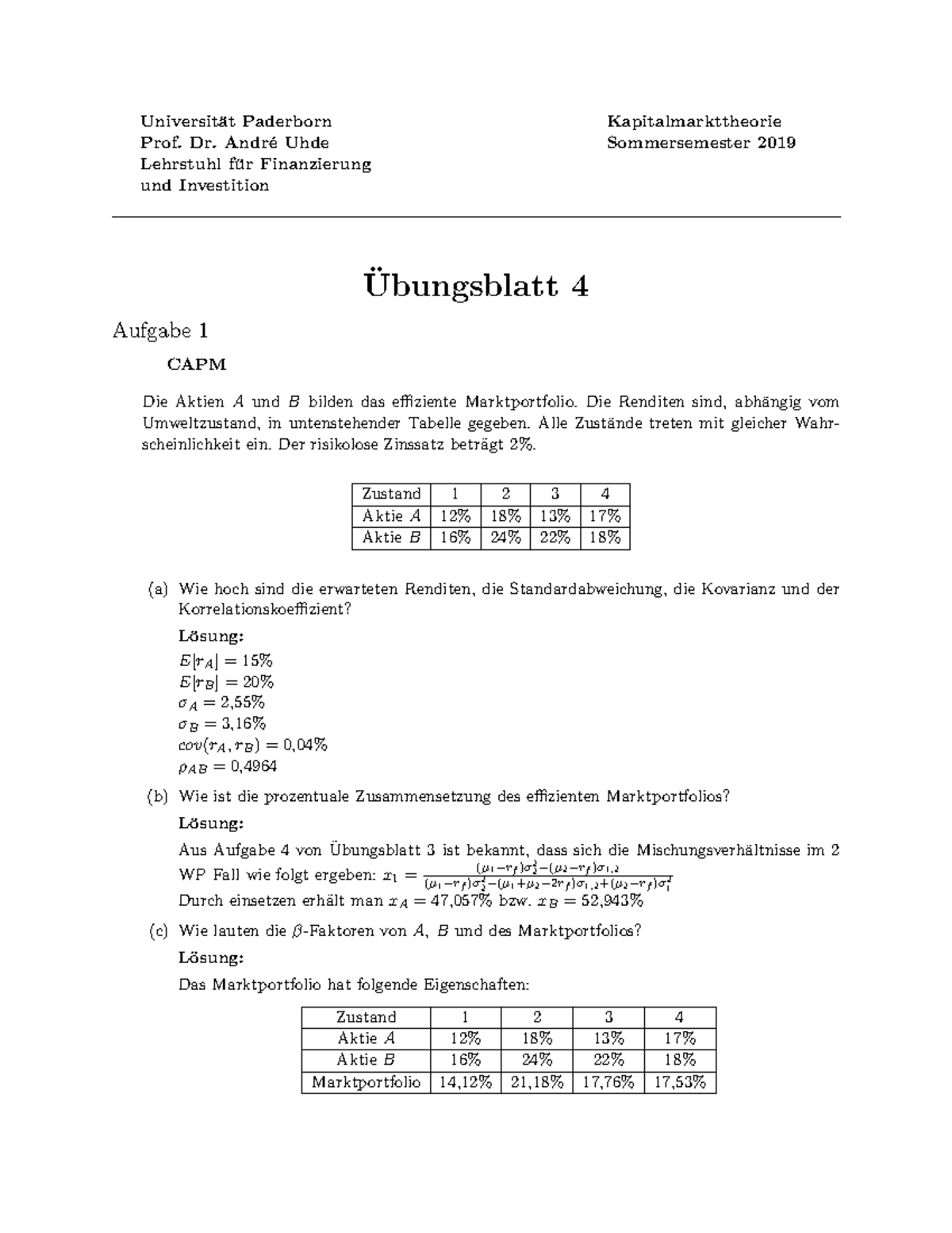 ÜB4 mit Lösung - Sommersemester - Universit ̈at Paderborn ...