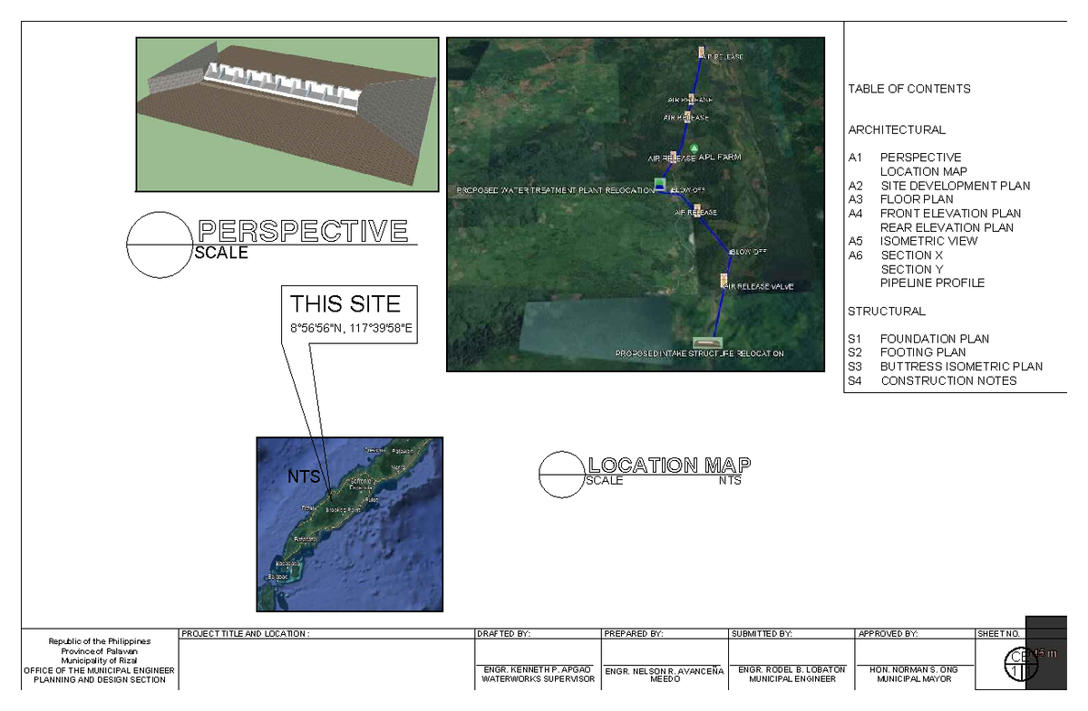 AR1 - plan - SCALE PERSPECTIVE NTS SCALE LOCATION MAP NTS 8°56'56''N, 117°39'58''ETHIS SITE A1 ...
