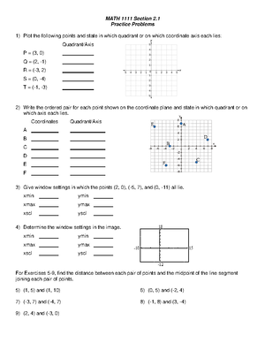 Sec 1.1, Pr Prob - Week 1-2 Assignment Problems - MATH 1111 Section 1 ...