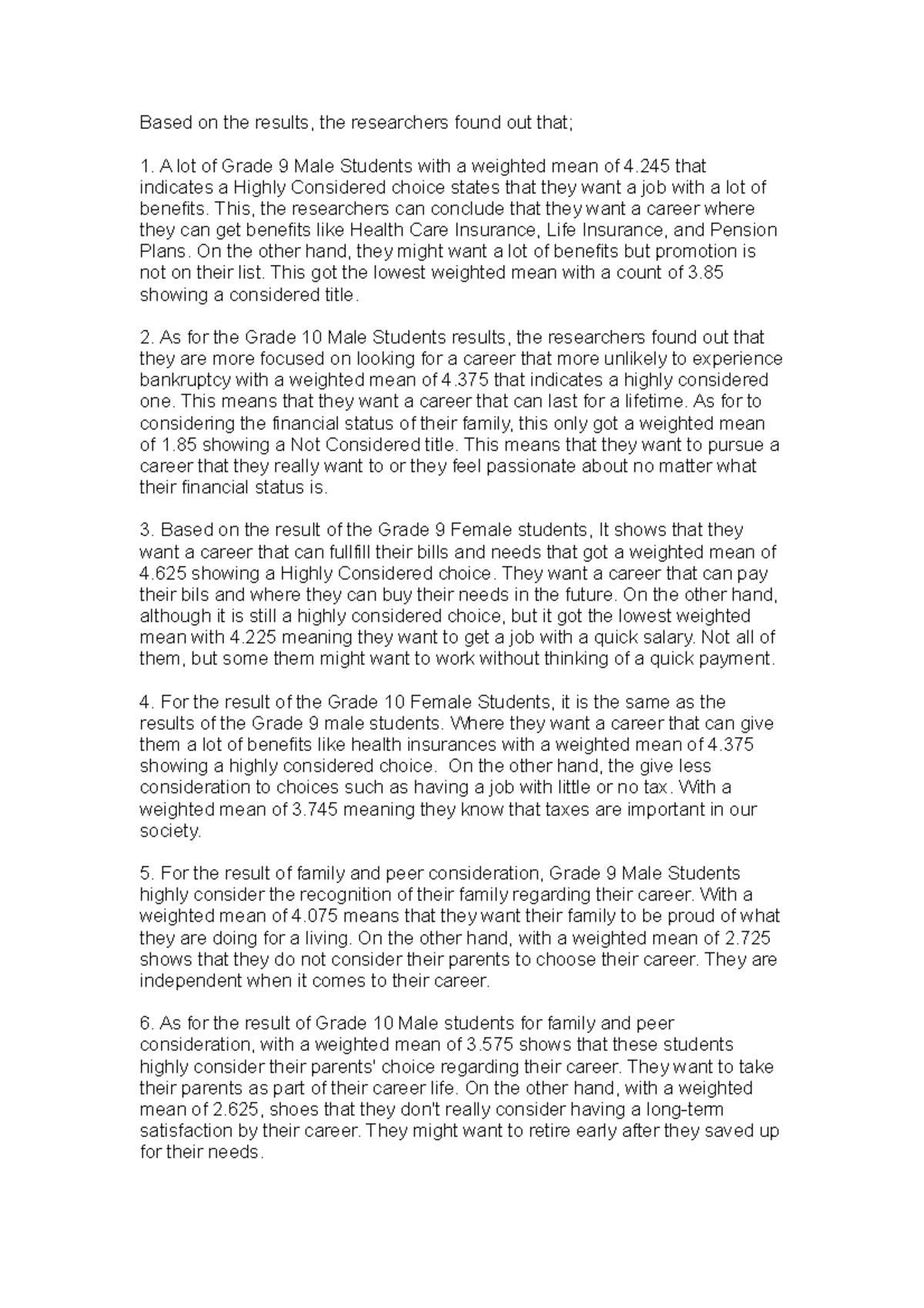 Findings Chapter-5 - Helping hand for school work. - Based on the ...