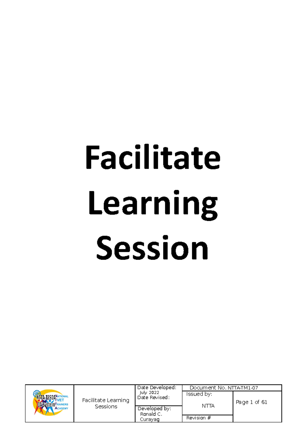 FLS templates - Study Materials - Facilitate Learning Session ...