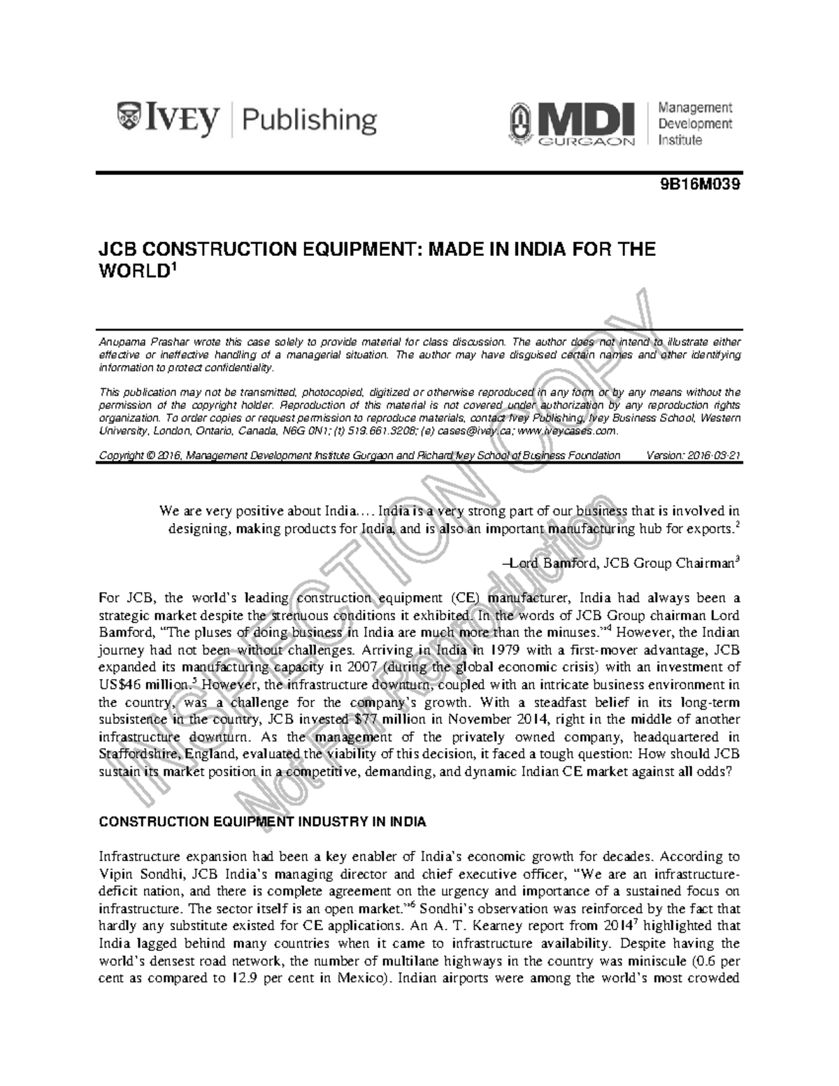 JCB Construction Case Study - 9B16M JCB CONSTRUCTION EQUIPMENT: MADE IN ...