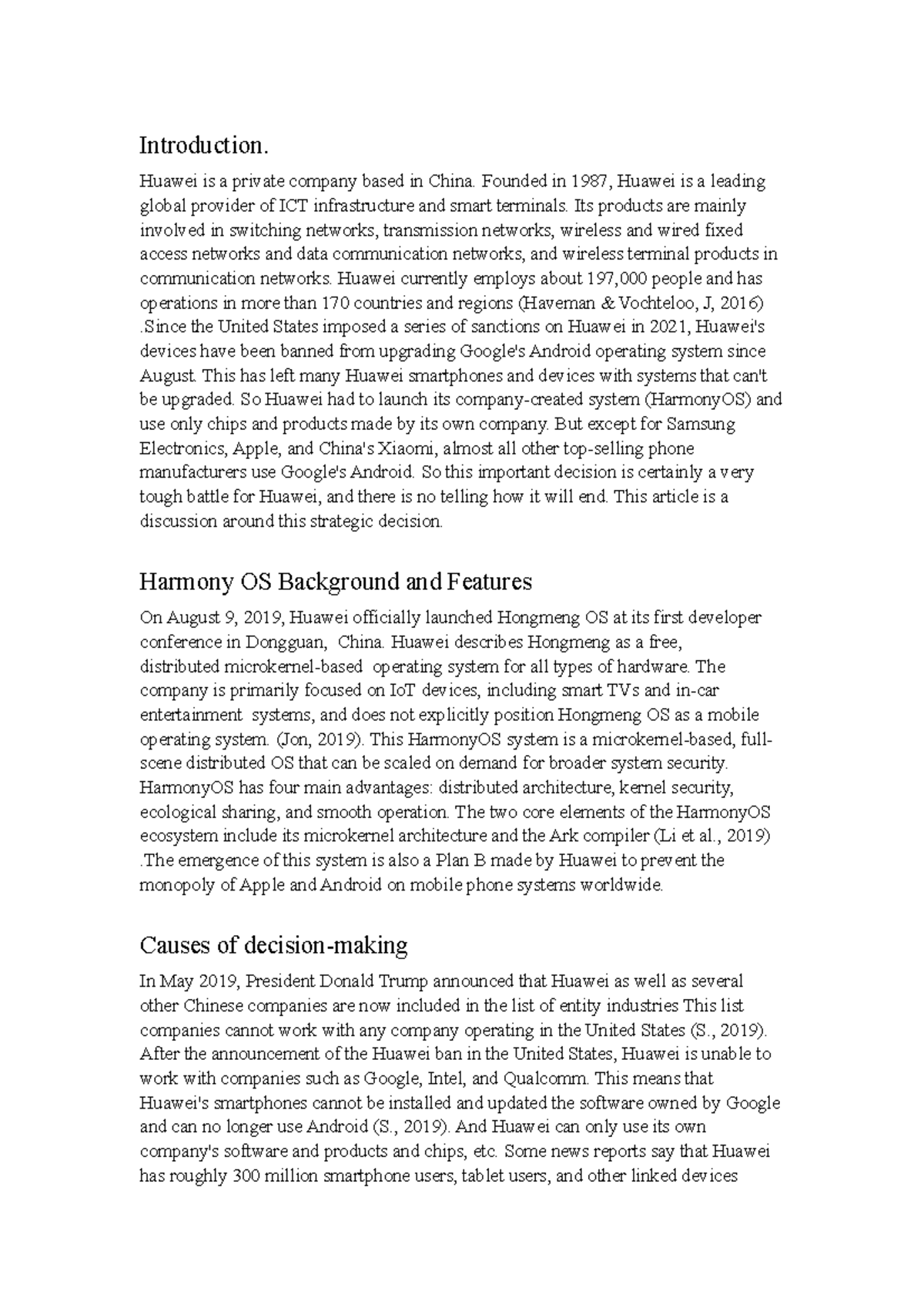 Analysis of Huawei private company based in China - Introduction ...