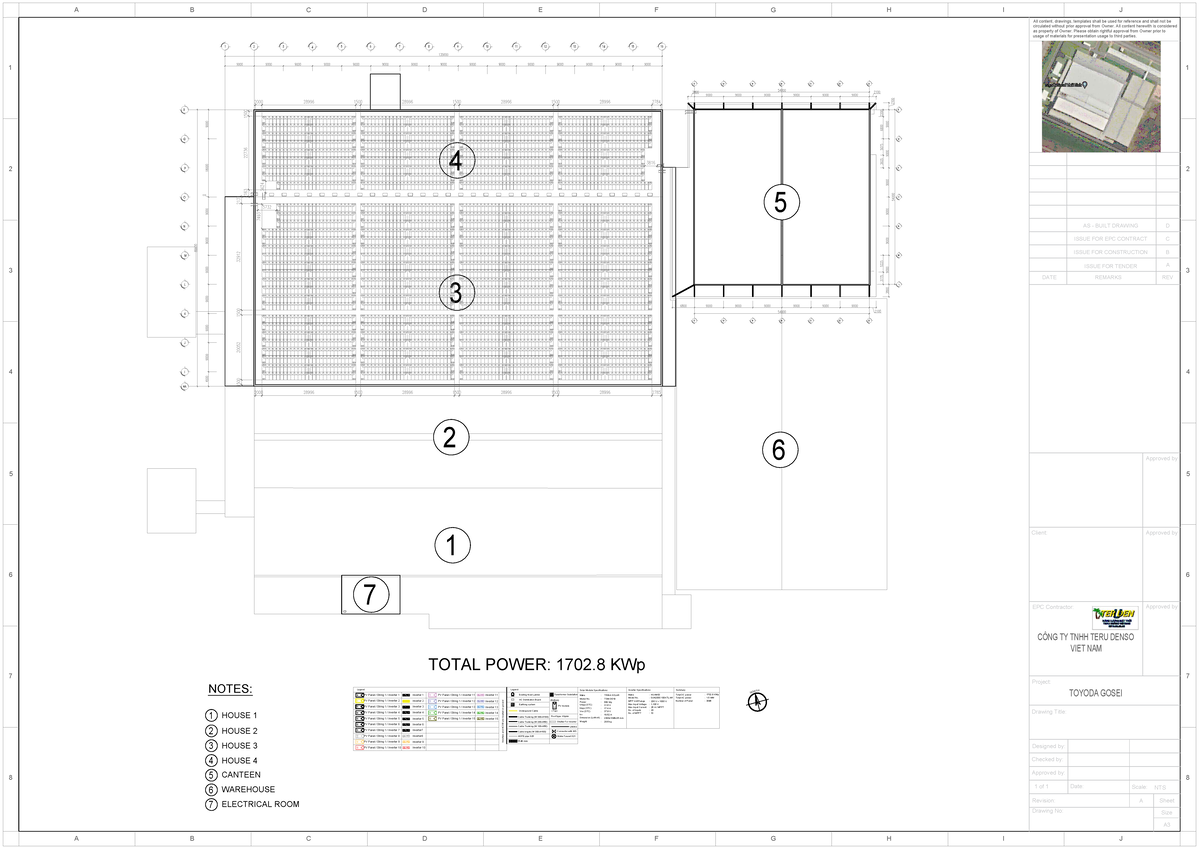 2.Solar panel arangement layout - POWER: 1 MWpPOWER: 1 MWp ha i j k l m ...