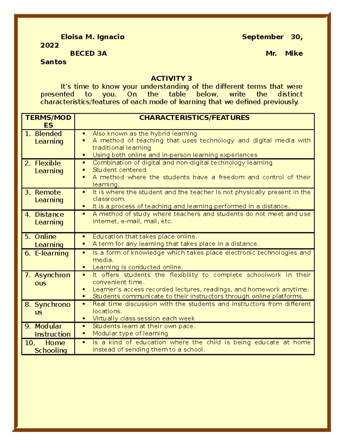 Assessment IN Blended Flexible Teaching AND L - Eloisa M. Ignacio ...