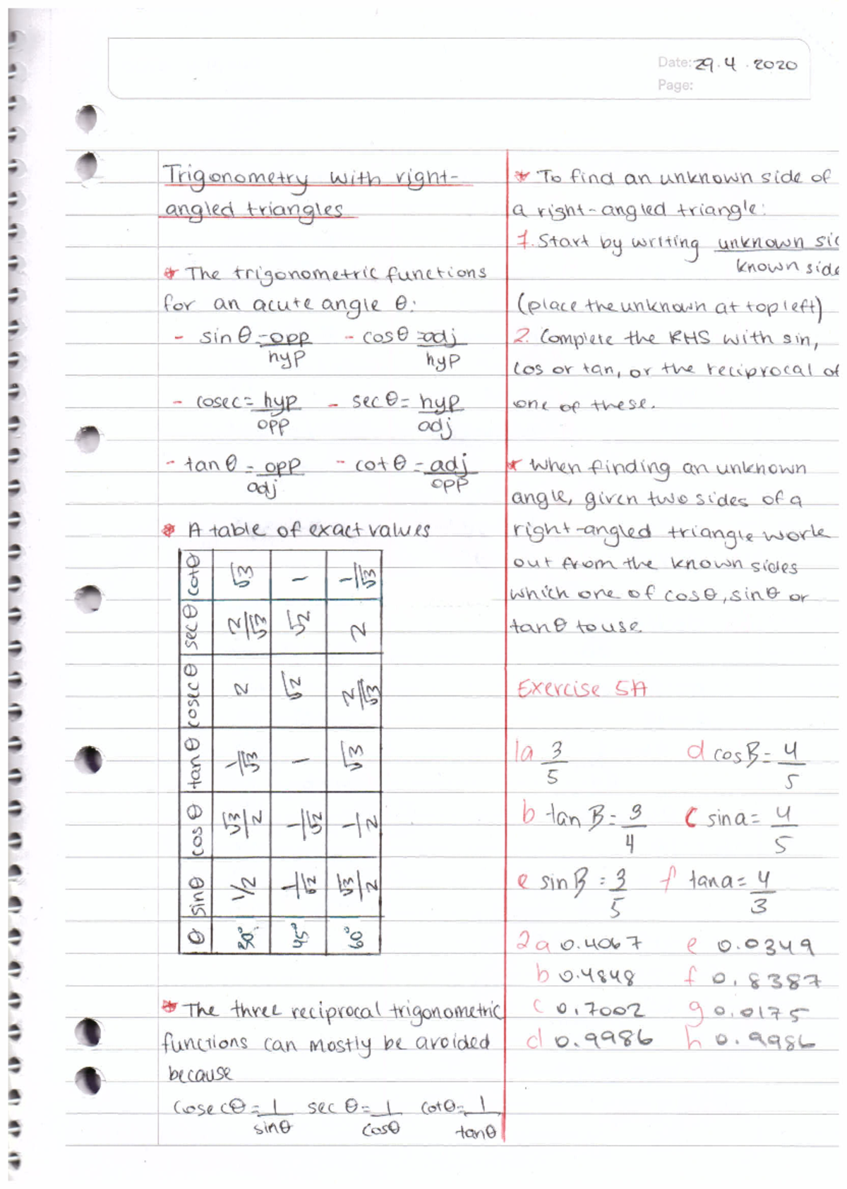 Advanced Maths - Trigonometry - Studocu