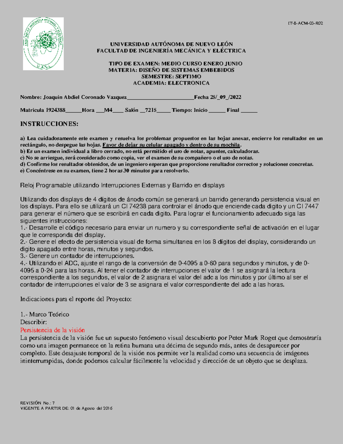 Act Fund Sistemas Embebidos MC - REVISIÓN No.: 7 IT- 8 - ACM- 03 - R ...