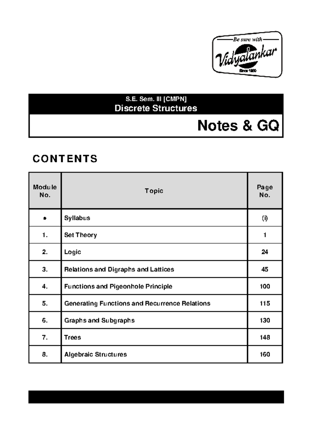 Questions on Laws of logic - S. Sem. III [CMPN] Discrete Structures ...