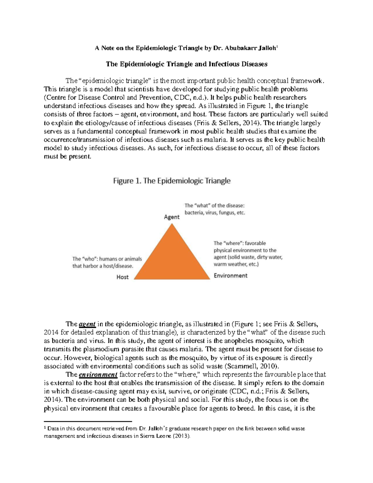 1.4 A Note on the Epidemiologic Triangle - Abubakarr Jalloh 1 The ...