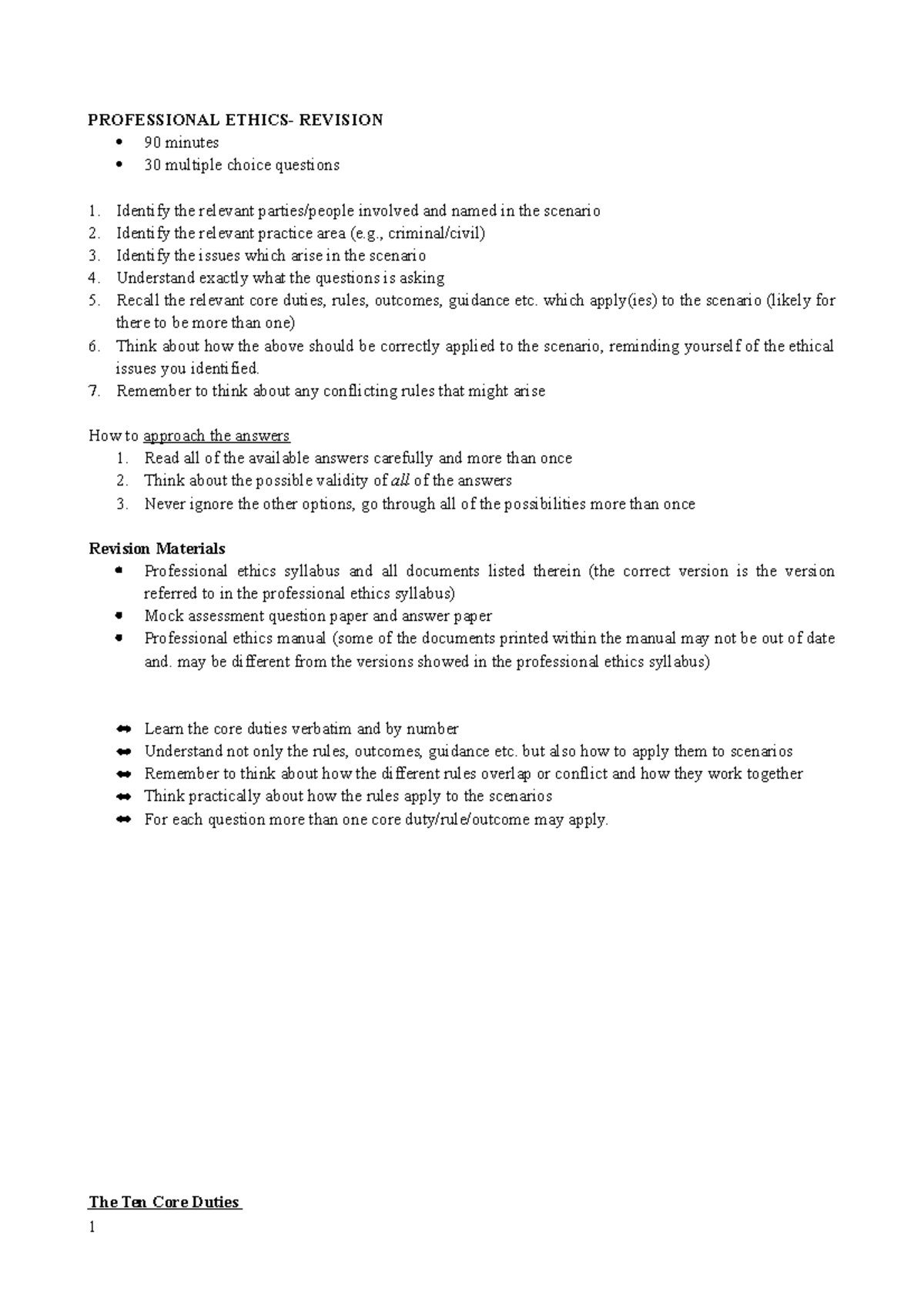 Ethcis Revision Videos Notes - PROFESSIONAL ETHICS- REVISION 90 minutes ...