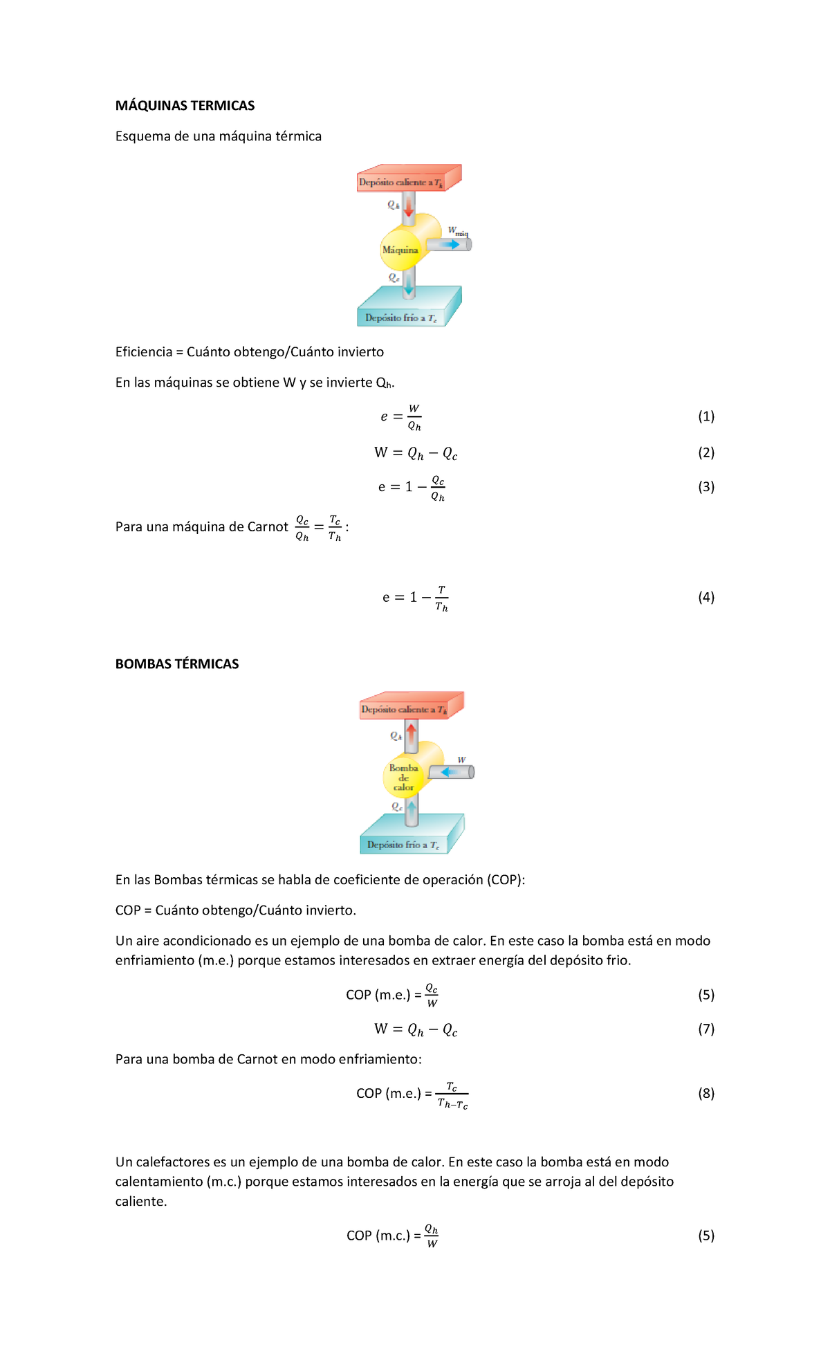 Maquinas Bombas Termicas - Warning: TT: undefined function: 32 MÁQUINAS TERMICAS Esquema de una ...