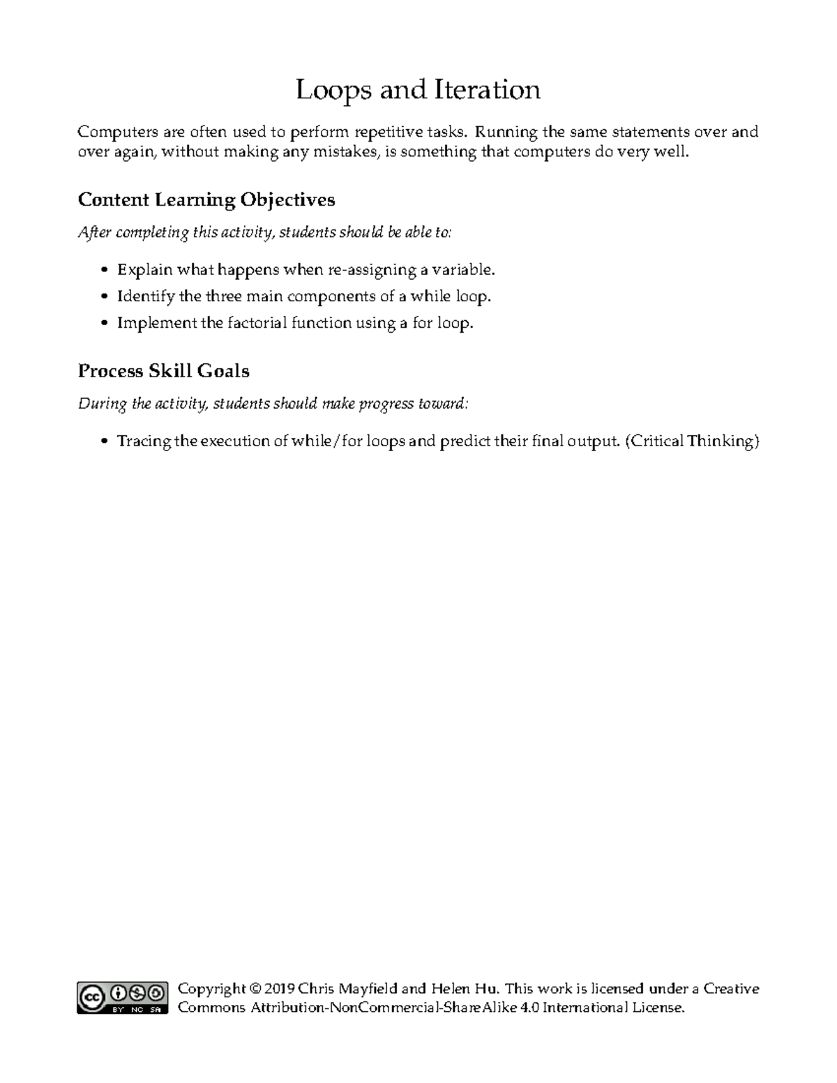 Teamwork 4 - loops and iteration for those doing this alone - Loops and ...