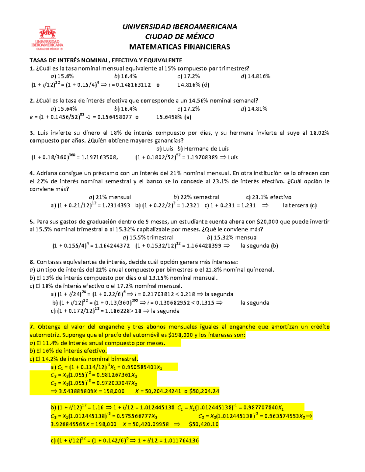 Ejercicios PARA Practica Anualidades Desarrollo pdf CIUDAD DE M XICO