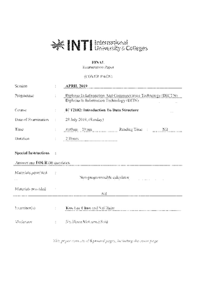 ENT B2 3 ori report - INTI International College Penang Program ...