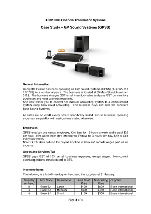 GPSS Chart of Accounts - text - GP Sound Systems – Sample Chart of ...