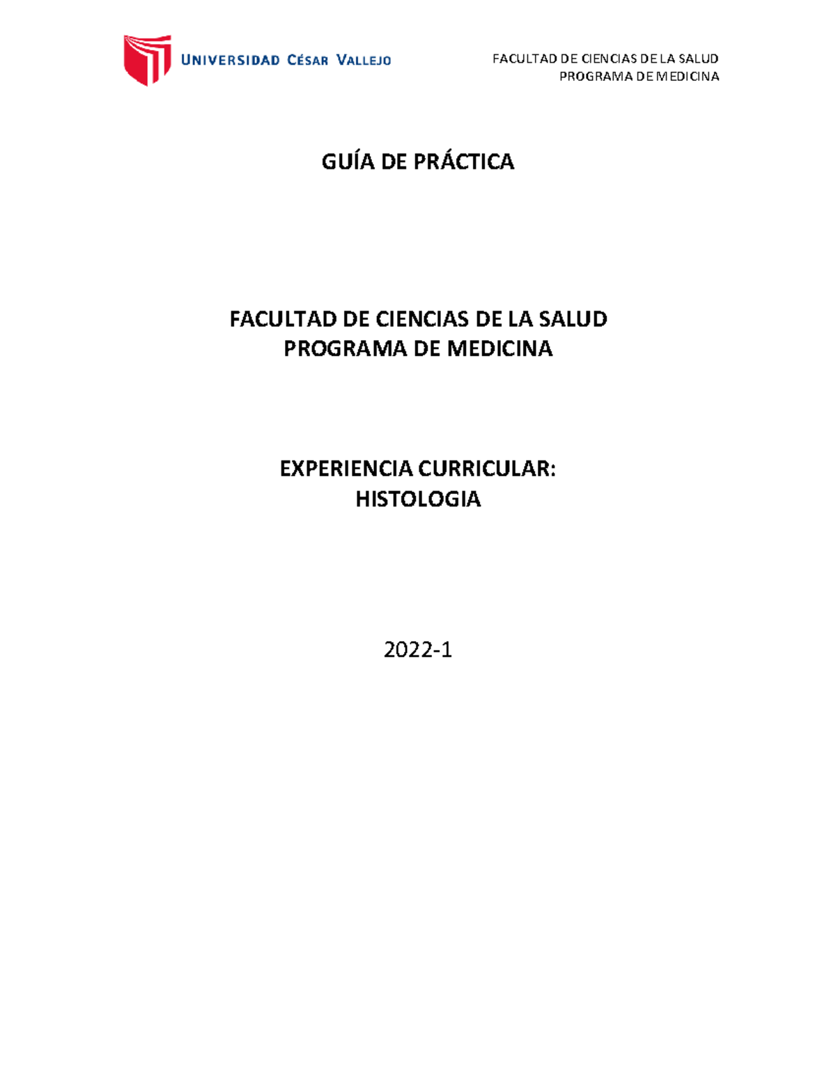 GUIA DE Practica Histologia 1 Semana 4 - GUIA 4 B - PROGRAMA DE MEDICINA GUÕA DE PR¡CTICA ...